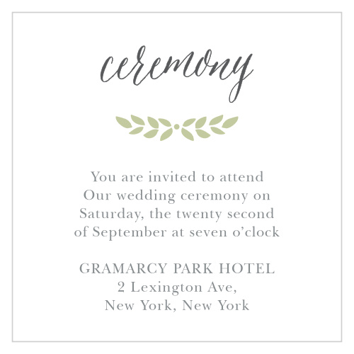 Blushing Leaves Direction Cards by Basic Invite