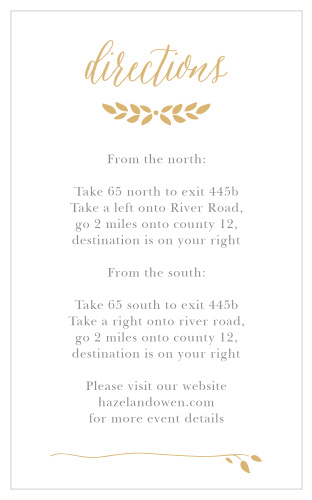 Blushing Leaves Foil Response Cards by Basic Invite