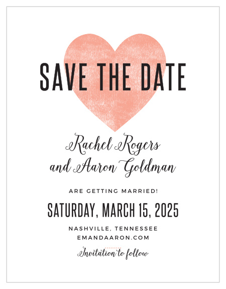 Heart In Hand Save the Date Magnets by Basic Invite