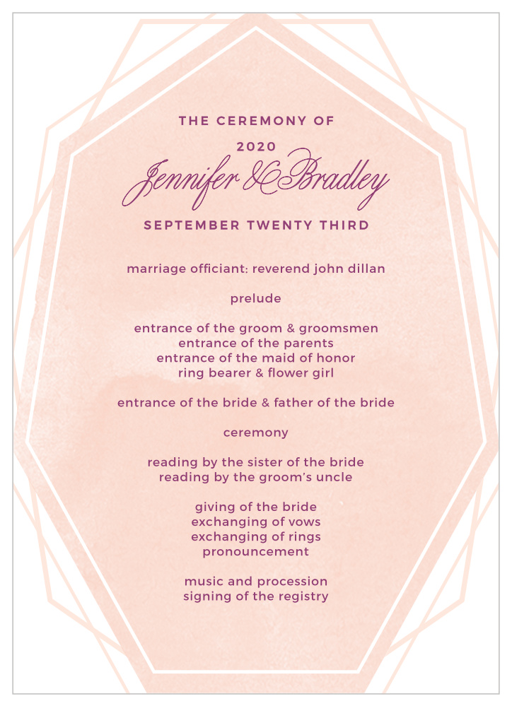 Divinely Modern Wedding Programs by Basic Invite