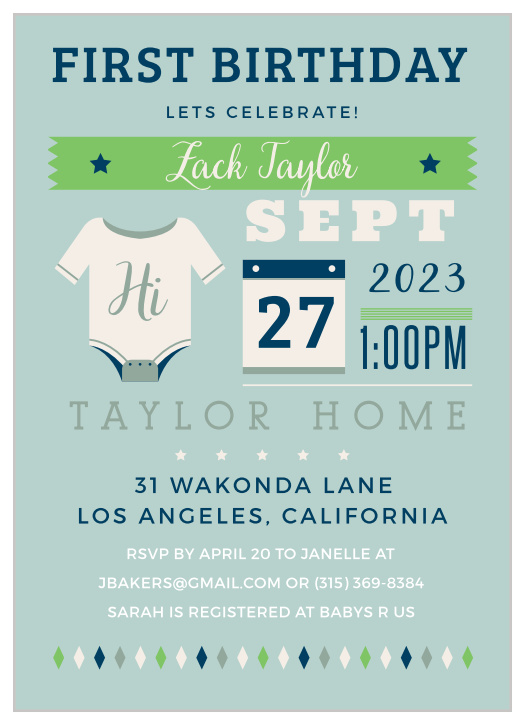 Boys First Birthday Invitations | Cute & Easy To Design