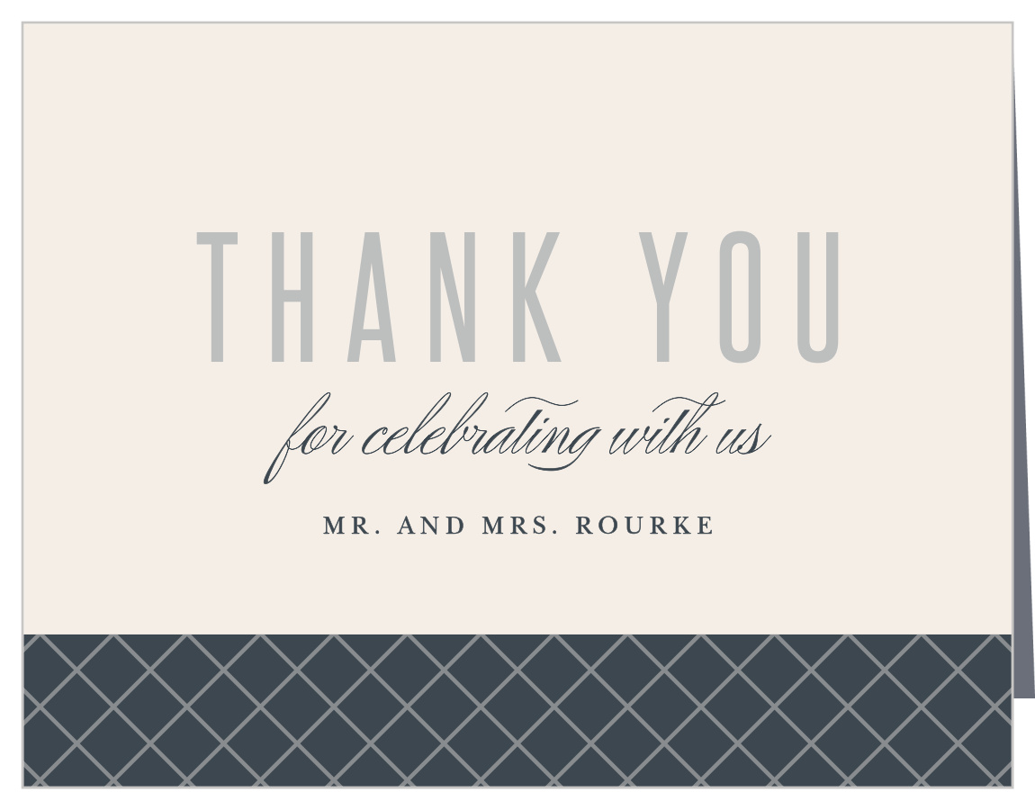 Traditionally Formal Wedding Thank You Cards by Basic Invite