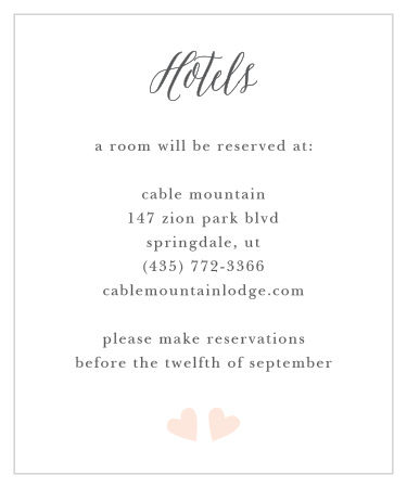 Floating Ribbon Direction Cards by Basic Invite