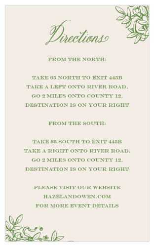 Wedding Direction Cards by Basic Invite