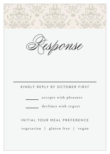 Damask Border Response Cards by Basic Invite