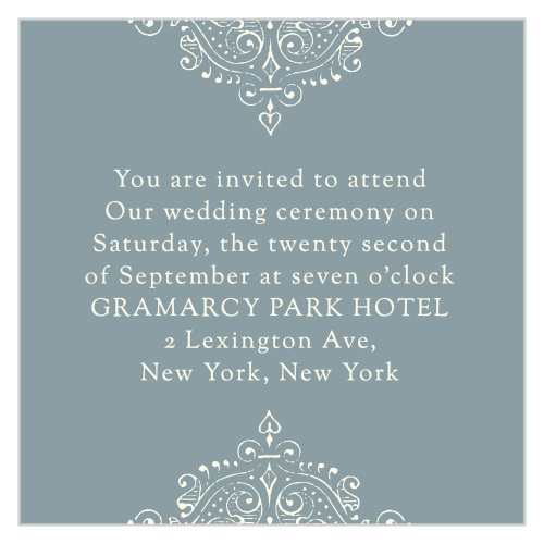 Scrolling Monogram Wedding Programs by Basic Invite