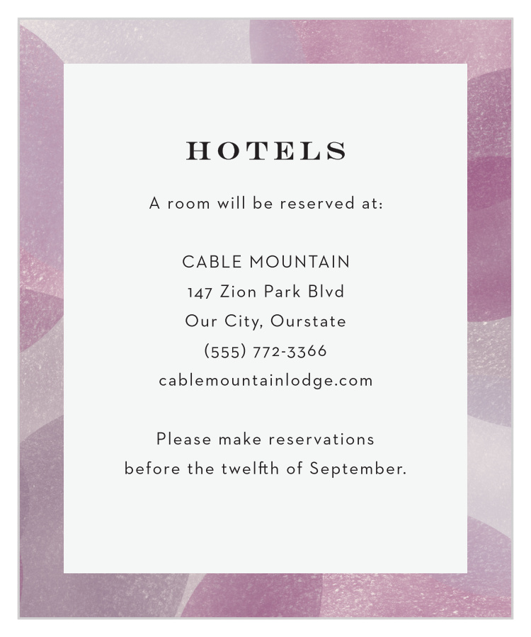 Modern Photo Collage Accommodation Cards by Basic Invite