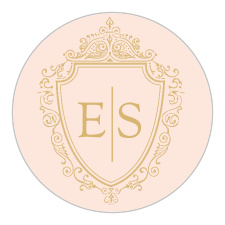 Scrolling Monogram Foil Wedding Invitations by Basic Invite