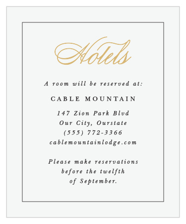 Timeless Classic Direction Cards by Basic Invite