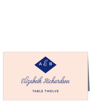 Diamond Monogram Response Cards by Basic Invite