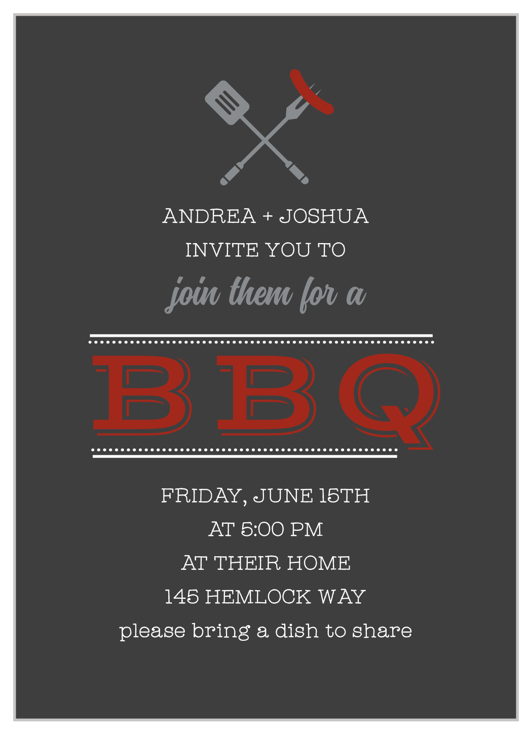 Laid-back Cookout Party Invitations by Basic Invite
