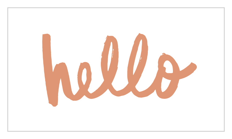 Bold Hello Foil Business Cards by Basic Invite