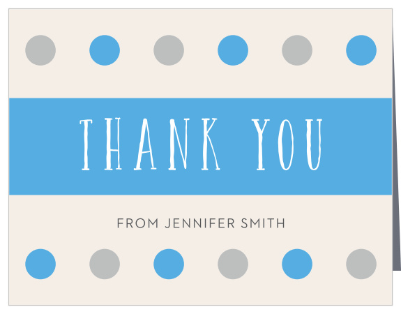 Polka Dot Thank You Cards - Match Your Color & Style Free!