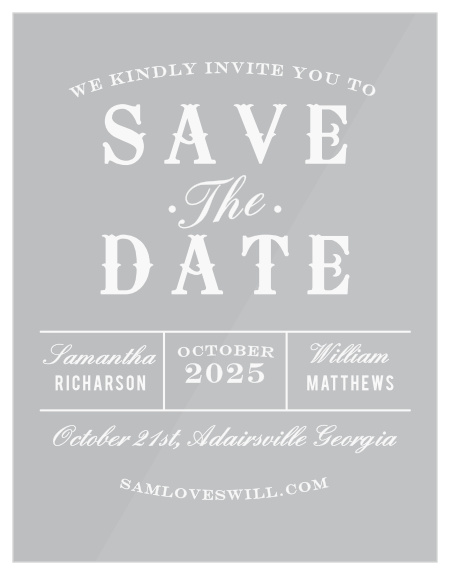 Country Save The Dates - Match Your Color & Style Free!
