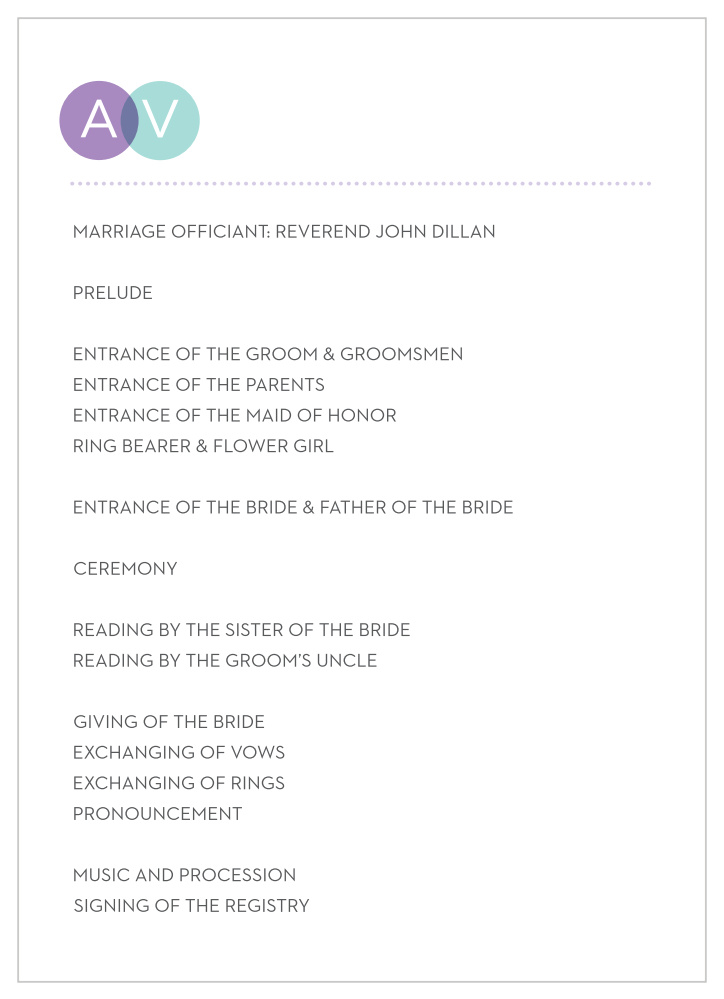 Union Bliss Wedding Programs by Basic Invite