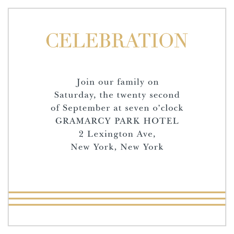 Star of David Foil Bar Mitzvah Reception Cards by Basic Invite