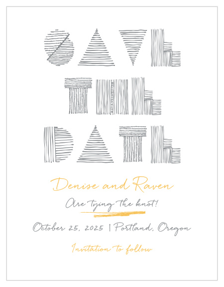 Simply Sketched Wedding Belly Bands by Basic Invite