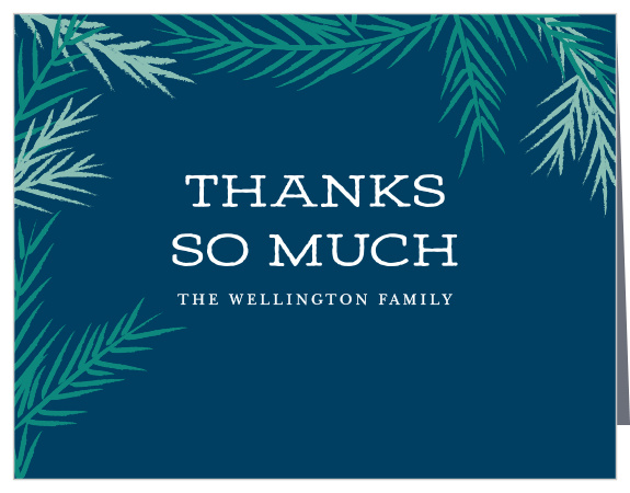 Winter Thank You Cards - Match Your Color & Style Free!