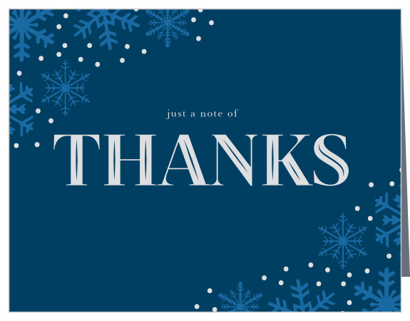 Winter Thank You Cards - Match Your Color & Style Free!