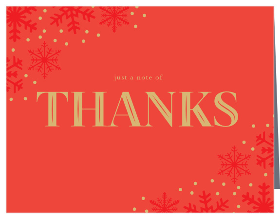 Winter Thank You Cards - Match Your Color & Style Free!