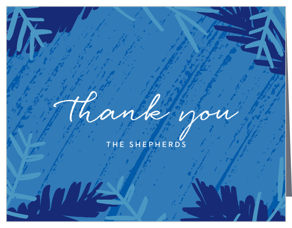 Winter Thank You Cards - Match Your Color & Style Free!