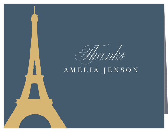 French Thank You Cards - Match Your Color & Style Free!
