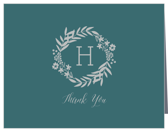 Monogram Wedding Thank You Cards - Match Your Color & Style Free!