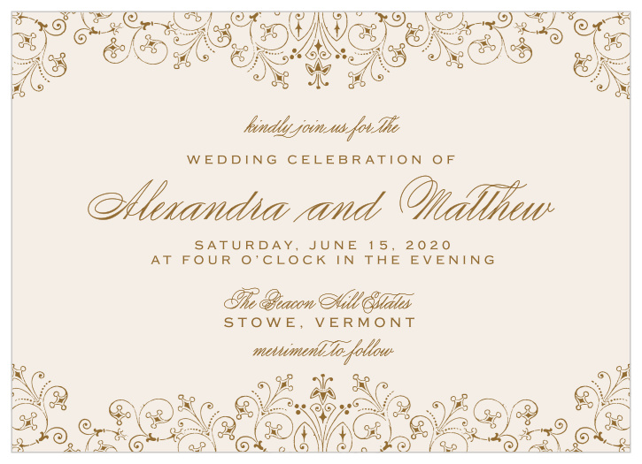 Floral Filigree Wedding Stickers by Basic Invite