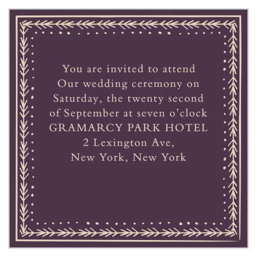 Ornate Frame Direction Cards by Basic Invite