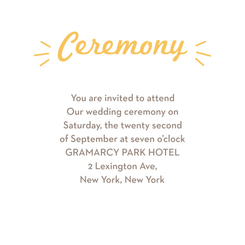 Wedding Reception Cards and Wedding Ceremony Cards by Basic Invite