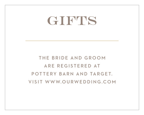 Modern Gold Wedding Belly Bands by Basic Invite