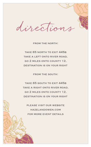 Wedding Direction Cards by Basic Invite