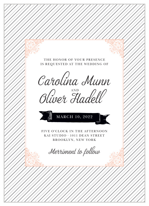Fine Line Ceremony Cards by Basic Invite