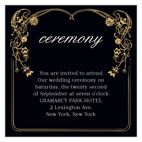 Foil - Enclosure Cards - Wedding