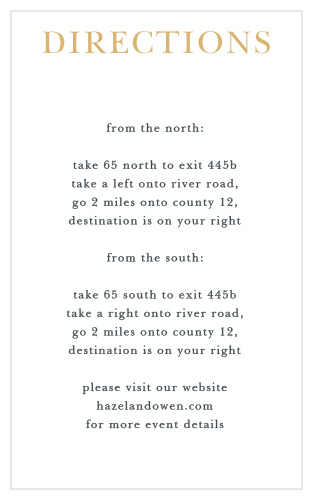 Love Script Foil Registry Cards by Basic Invite