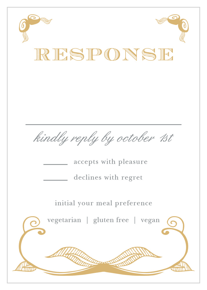 Hand Drawn Frame Foil Response Cards by Basic Invite