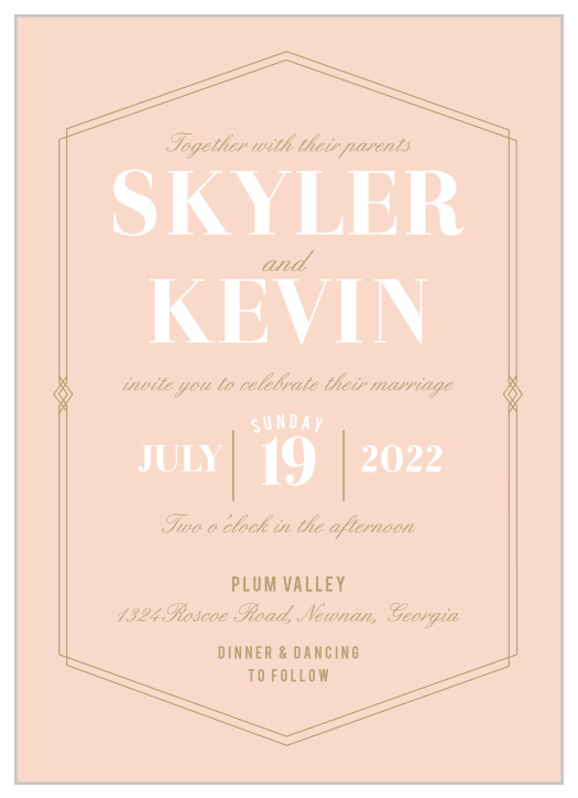 Deco Glam Wedding Programs by Basic Invite