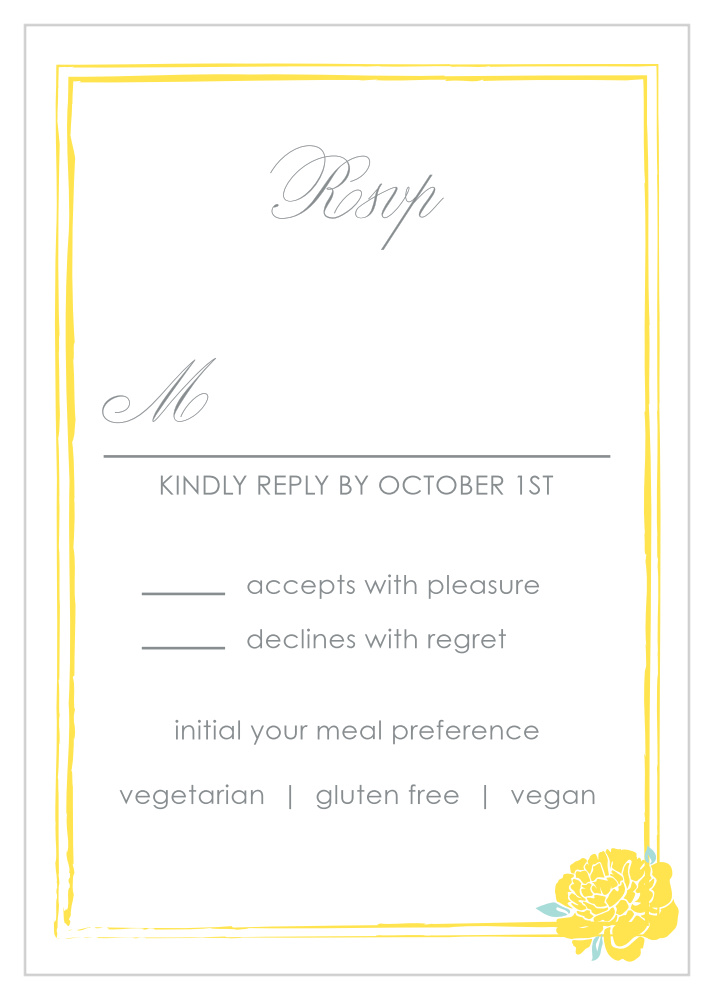 Say Yes Response Cards by Basic Invite