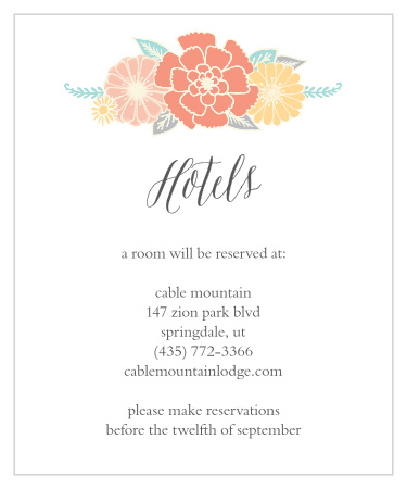 Sweet Bloom Direction Cards by Basic Invite