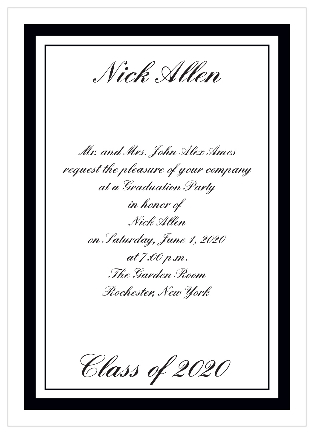 The Traditional Styles - Graduation Invitation by BasicInvite.com