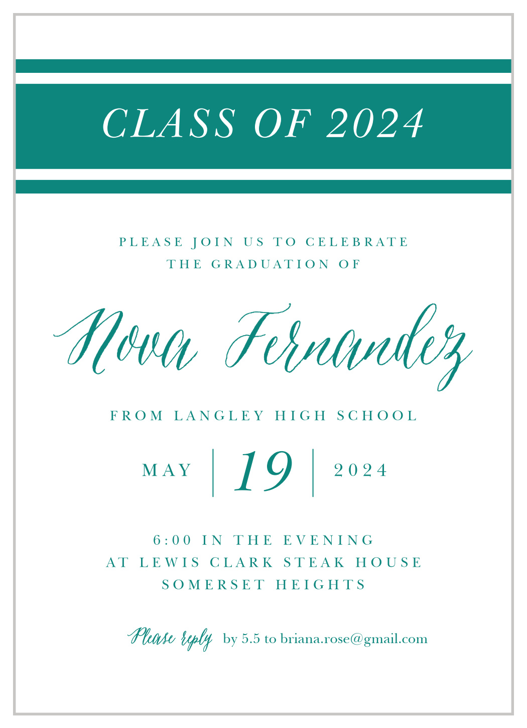 Class Title Graduation Invitations by Basic Invite