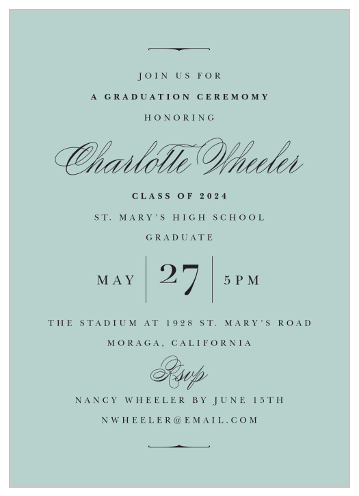 Vintage Graduation Announcements & Invitations - Match Your Color ...
