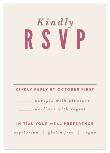 Ribbons & Confetti Accommodation Cards by Basic Invite