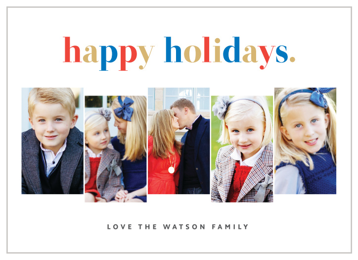 Happy Holidays Cards - Match Your Color & Style Free!