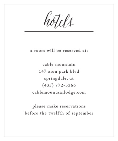 Rustic Chic Direction Cards by Basic Invite