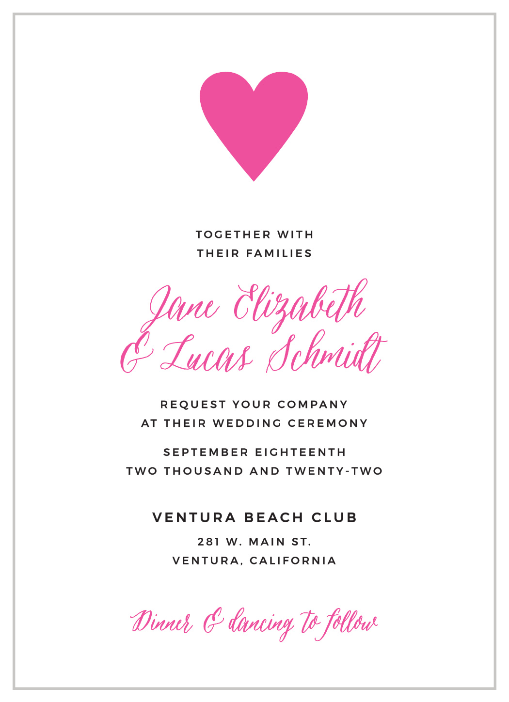 Heart Beat Wedding Invitations by Basic Invite