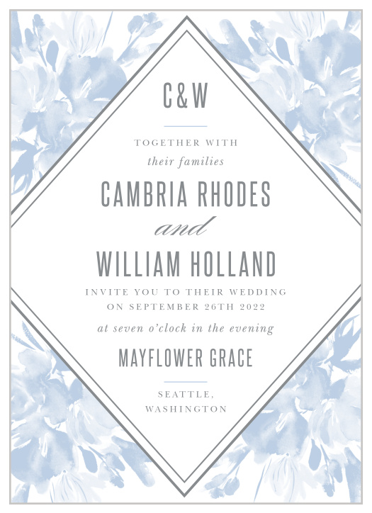 Subtle Fleuriste Wedding Thank You Cards by Basic Invite