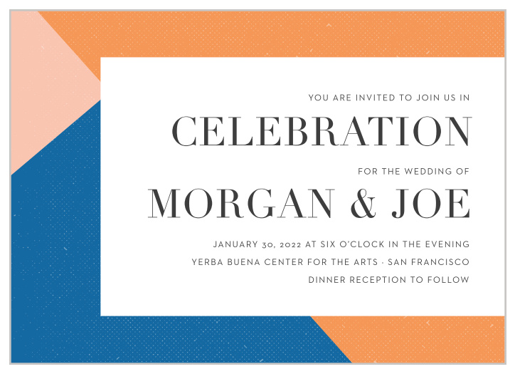 Angular Color Direction Cards by Basic Invite