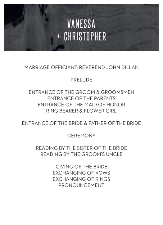 Wedding Programs | Match Your Colors & Style Free! - Basic Invite