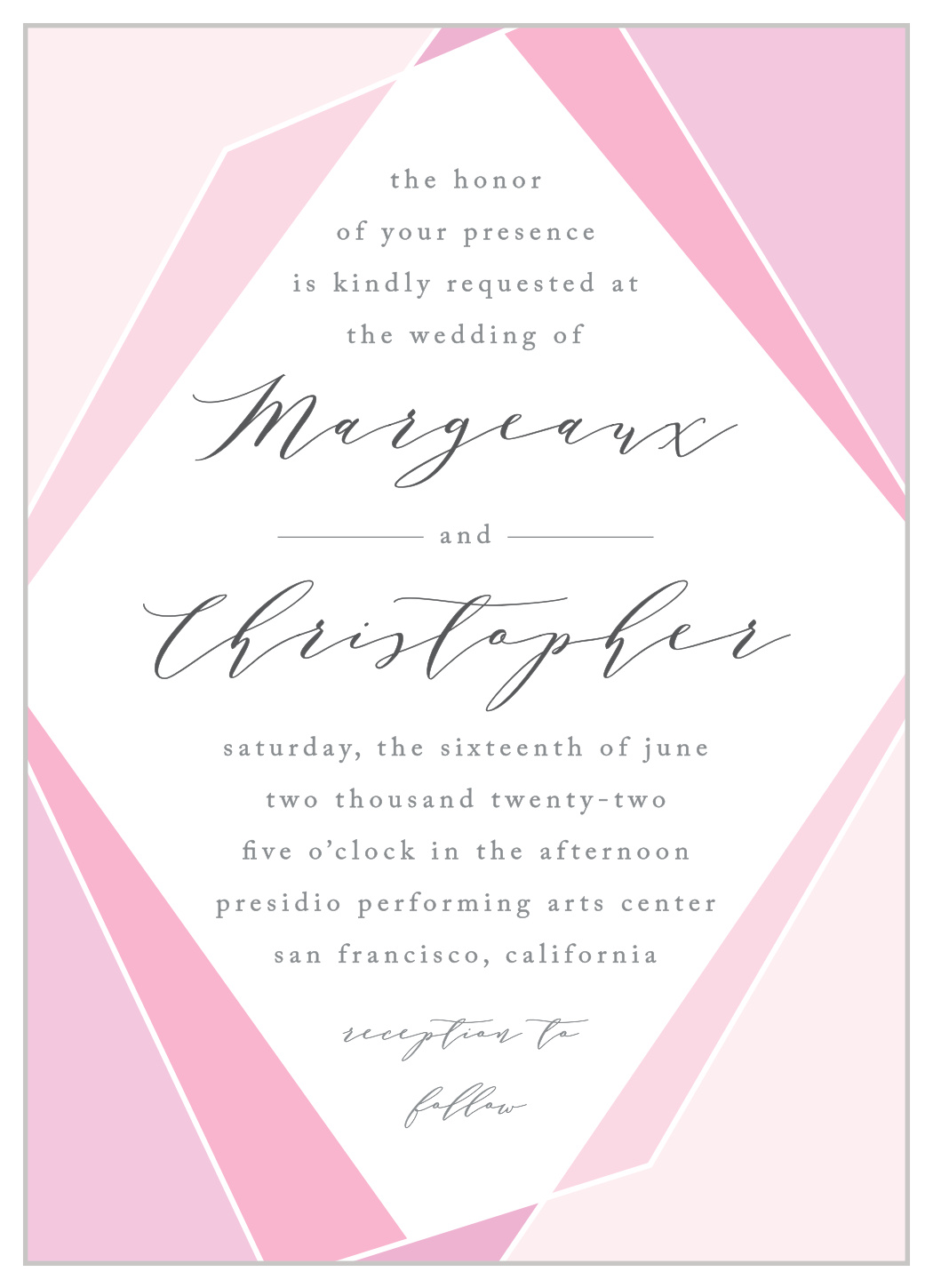 Playful Lines Wedding Invitations by Basic Invite